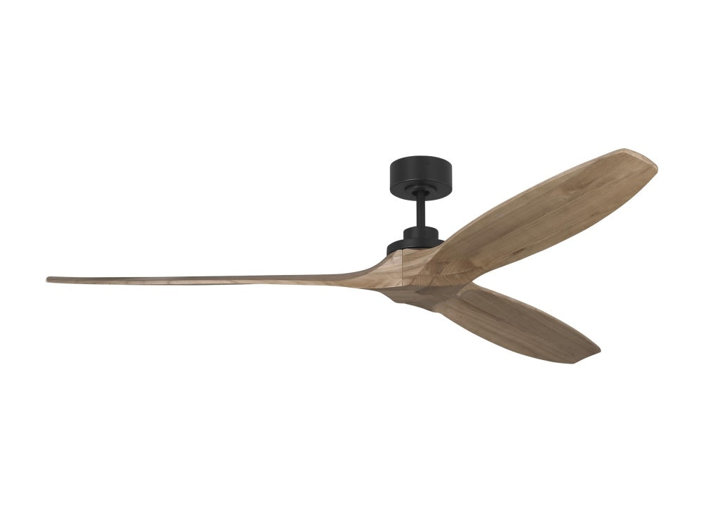Collins Smart 70 Ceiling Fan in Midnight Black with Natural Honey Blad ...