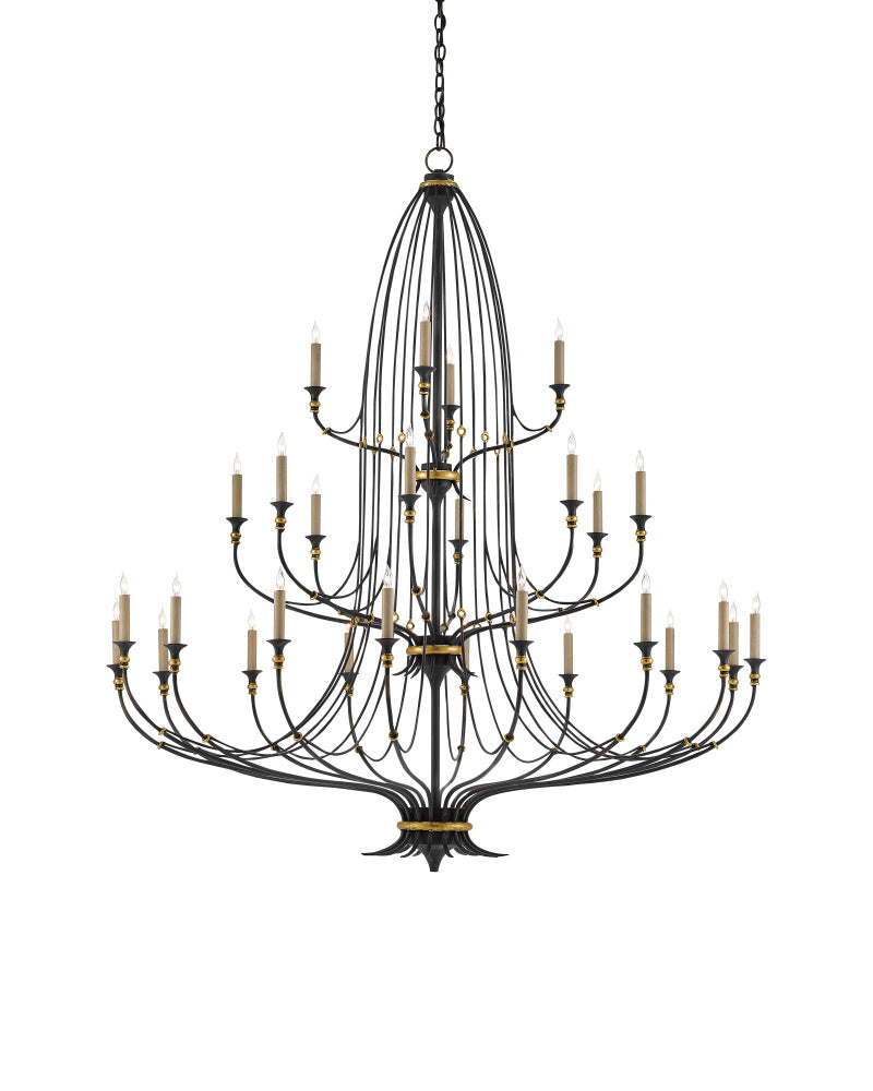 Folgate Grande Black Chandelier — Belles Lighting