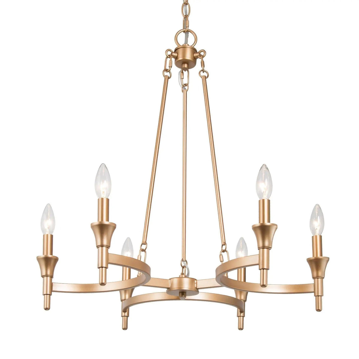 Adonis 6-Light Medium Gold Chandeliers | LNC — Belles Lighting