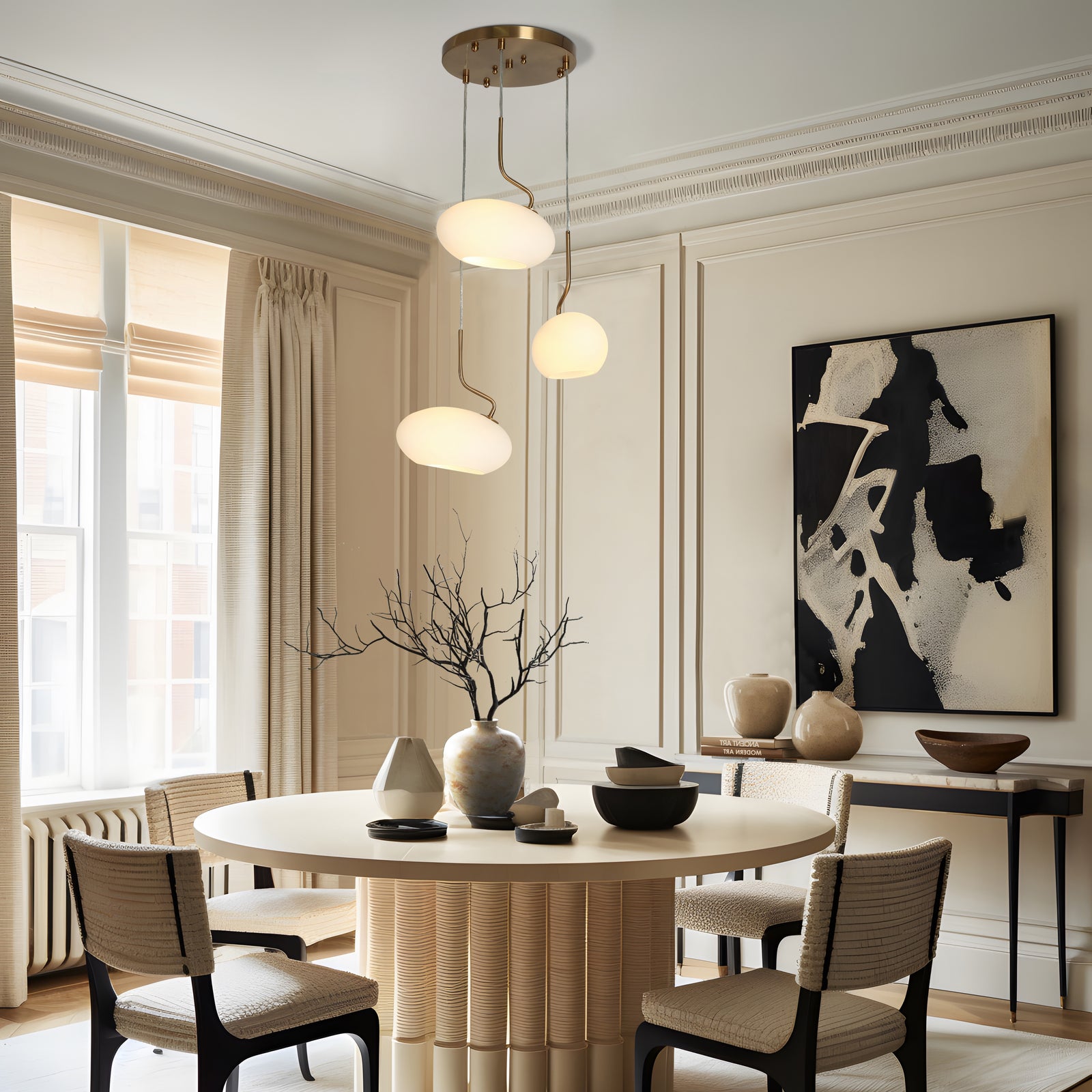 2-Light Ceiling Light in Natural Brass — Belles Lighting