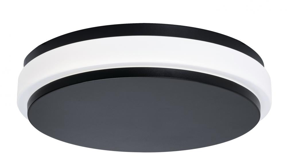 Eris 14'' LED Flush Mount,120-277V,26W,5 CCT,BK — Belles Lighting