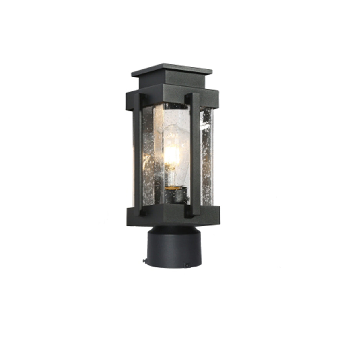 Zorvian 1-Light Black Outdoor Post Light — Belles Lighting