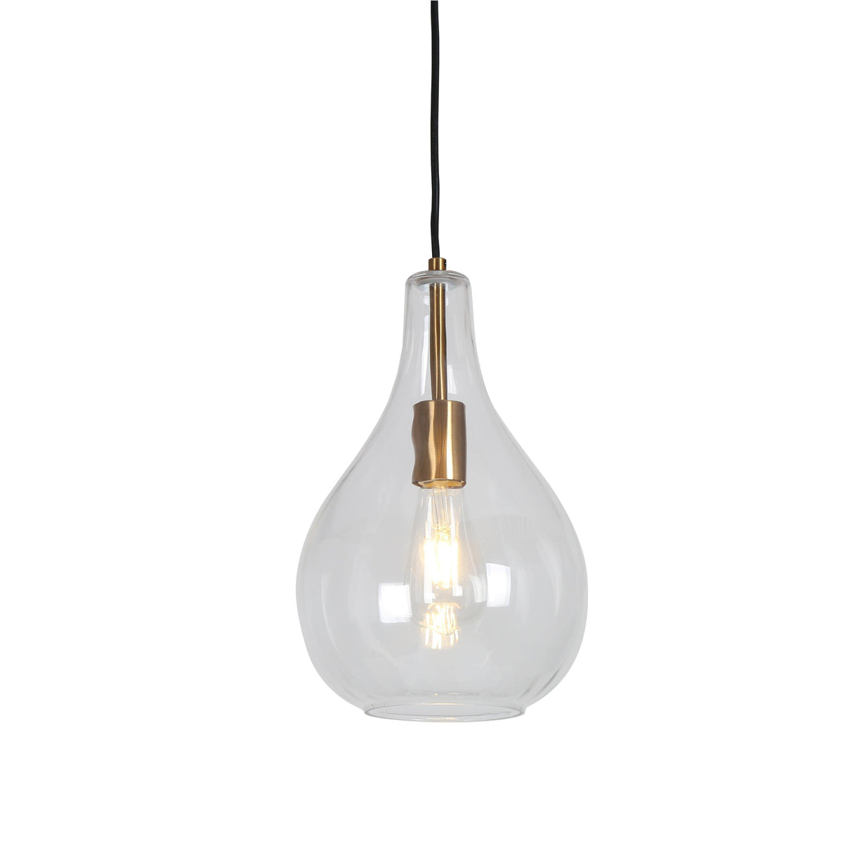 Alvin 1-Light Brass Pendant Light — Belles Lighting
