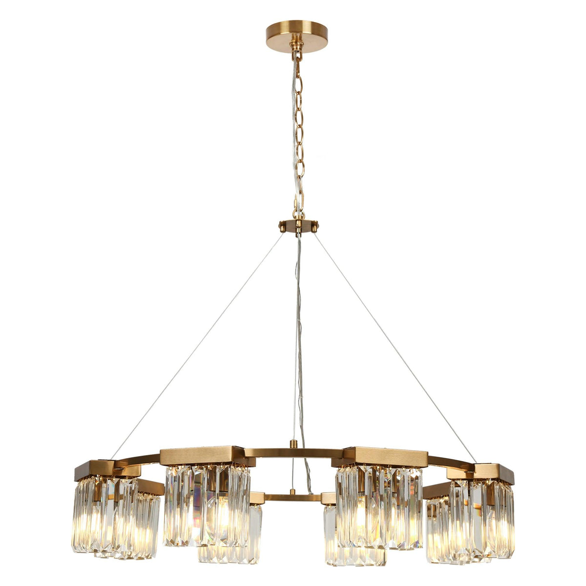 Labrite 8-Light Brass Chandeliers — Belles Lighting