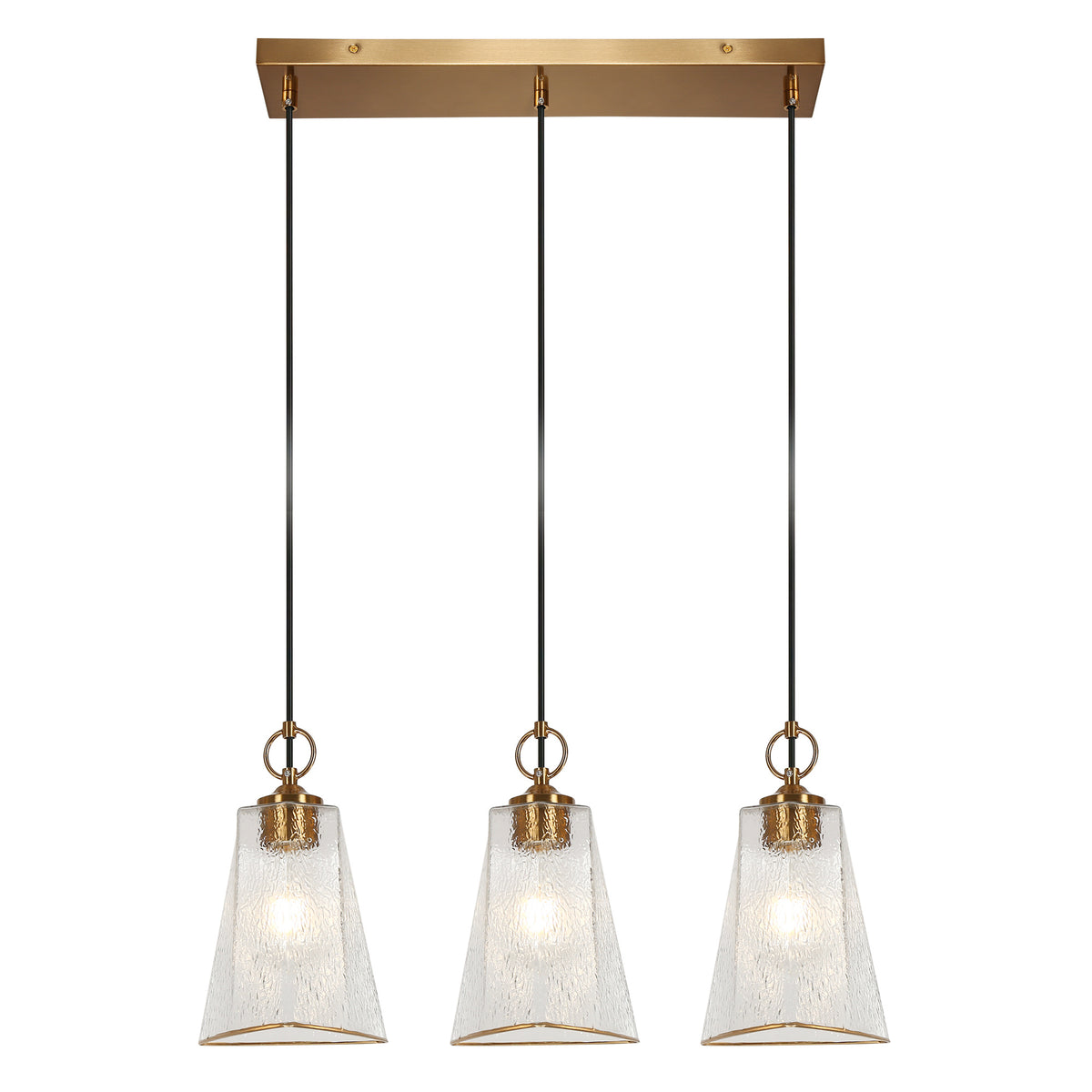 Sduiaor 3-Light Brass Island Lights — Belles Lighting