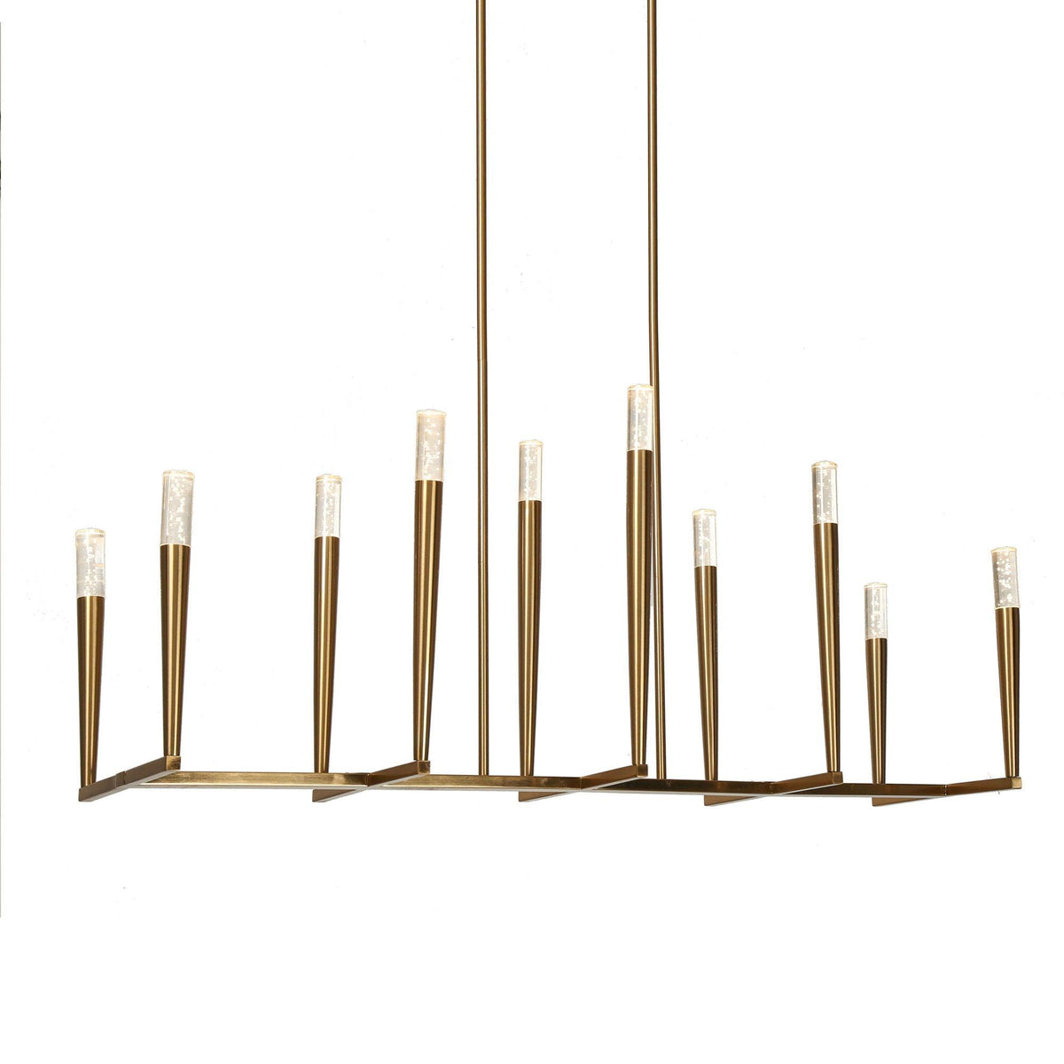 Raviron 10-Light LED Brass Island Lights — Belles Lighting