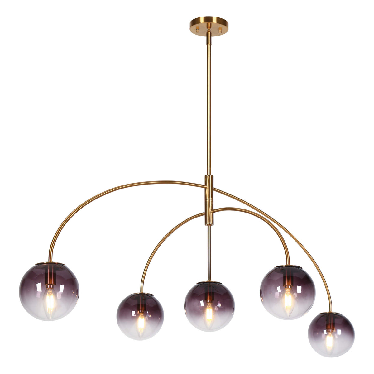 Mylenis 5-Light Brass Island Lights — Belles Lighting